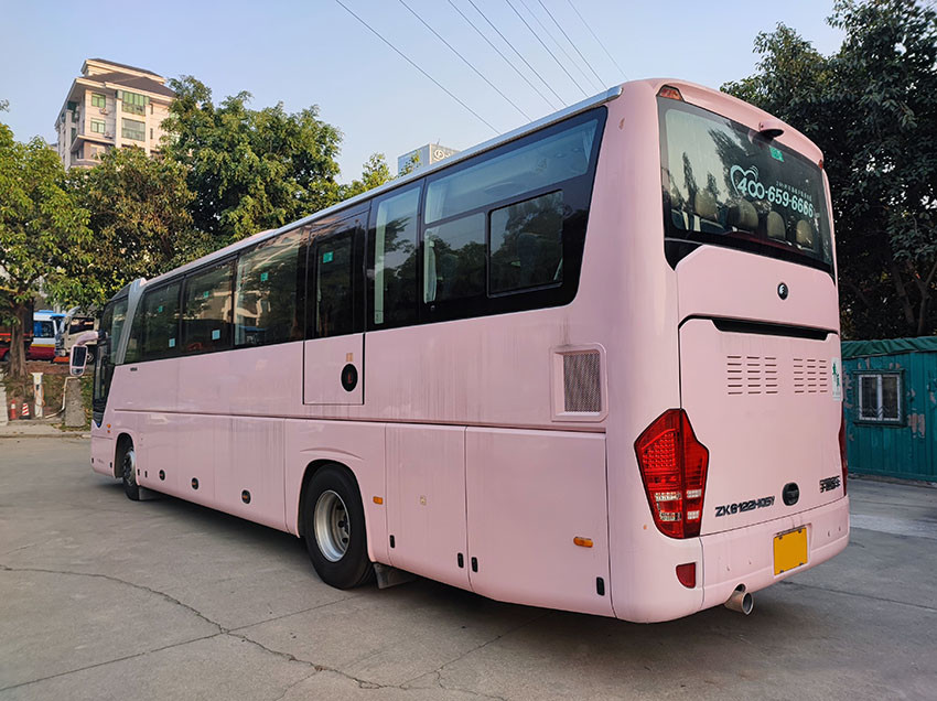 Luxury Pink Used Buses Euro 5 LHD Used Diesel Shuttle Bus For Sale